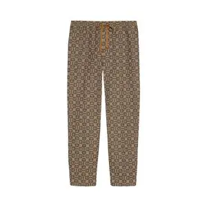 Gucci Horsebit Jacquard Canvas Track Bottoms