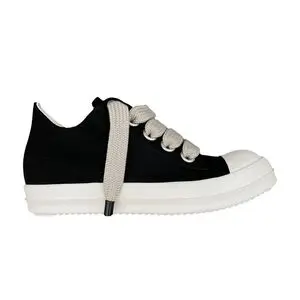 Rick Owens Jumbo Lace Denim Low Sneakers - Black