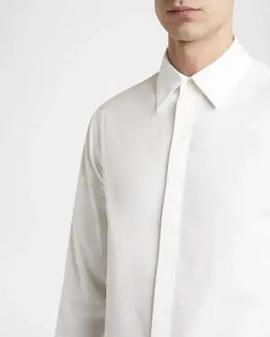 JIL SANDER Apos;s Concealed-placket Cotton Sport Shirt - White