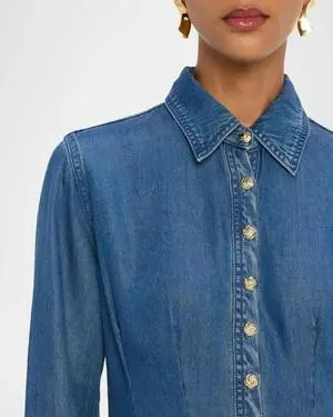 Generation Love Clemente Mini Shirtdress - Mdblue