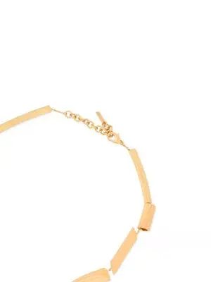 Moschino Brass Logo Necklace