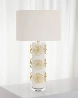 COUTURE LAMPS Belle Fleur 31" Table Lamp - White
