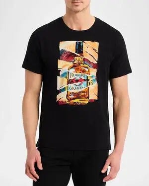 Robert Graham Apos;s Whiskey Wisdom Graphic T-shirt - Black