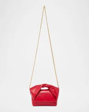 JW Anderson Twister Small Leather Crossbody Bag - Crimson Red