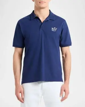 Robert Graham Apos;s Monkey Business Knit Polo Shirt - Blue