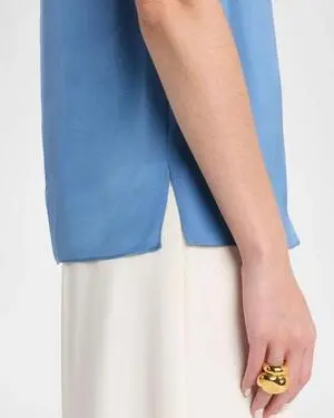 Kobi Halperin Mila Silk-stretch Sleeveless Top - Skyline