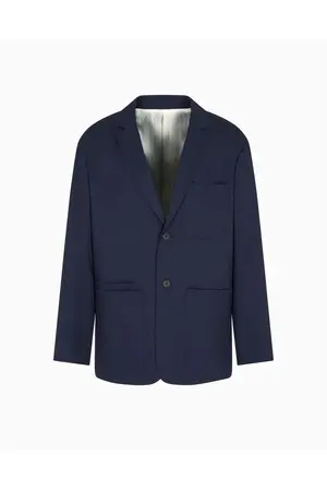 Emporio Armani Virgin-wool Twill Single-breasted Blazer