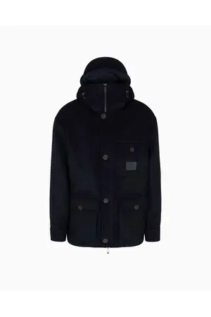 Emporio Armani Hooded Virgin Wool Blouson