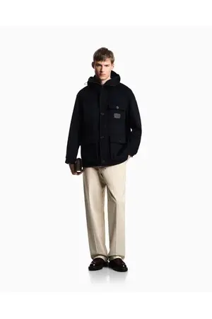 Emporio Armani Hooded Virgin Wool Blouson