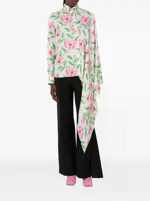 Moschino Pleated Ruffle-detail Trousers