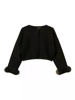 TWINSET Knit Jacket With Organza Cuffs