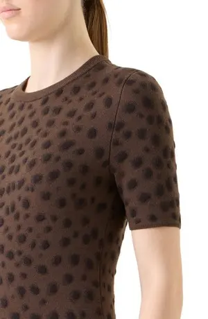 Akris Leopard Stretch Wool Sweater