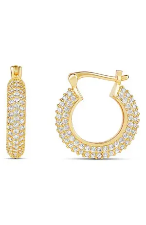 SHYMI Pavé Cubic Zirconia Hoop Earrings - Gold