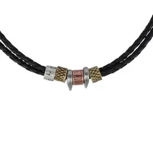 Trafalgar Nasher Vegan Leather Beaded Necklace