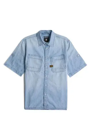 G-star Raw Short Sleeve Denim Button-up Shirt