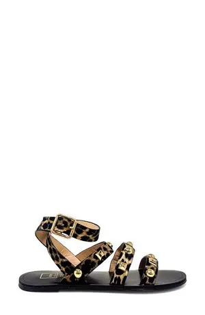 SHU SHOP Daphne Studded Gladiator Sandals - Leopard Print