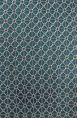 Zegna Geometric Silk Jacquard Neck Tie - Teal