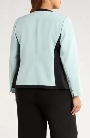 KASPER Contrast Trim Blazer-style Jacket