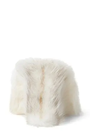 Fendi Acro Genuine Shearling Wedge Mule Sandal