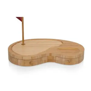TOSCANA Sand Trap Golf Cheese Cutting Board & Tools Set