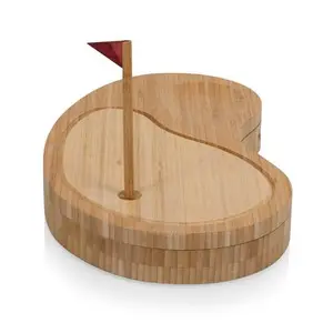 TOSCANA Sand Trap Golf Cheese Cutting Board & Tools Set