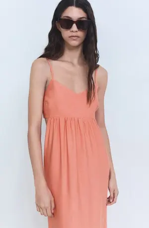 Mango Cutout Midi Dress