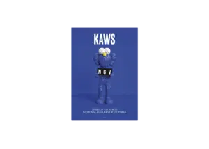 KAWS X Ngv Bff Exhibition Poster Blue - Multicolor