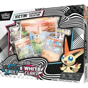 POKEMON Pokémon Scarlet & Violet Black Bolt/white Flare Unova Victini Illustration Poster Collection Box Trading Card - Multicolor