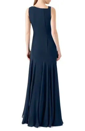 Akris Stud Embellished Silk Gown
