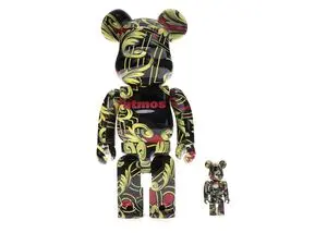 BE@RBRICK Atmos Scarf 100% & 400% Set Black - Multicolor