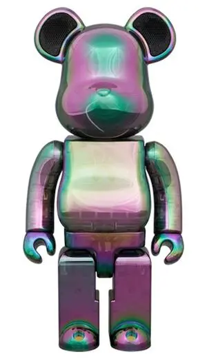 BE@RBRICK Audio Iridescent Portable Bluetooth Speaker 4 Black Aurora - Multicolor