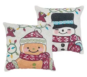 TEMP-TATIONS Seasonal Set Of 14' Beaded Pillows - One-color
