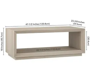 HUDSON&CANAL Tannen 48' Wide Rectangular Coffee Table