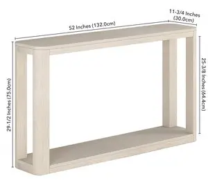 HUDSON&CANAL Stellan 52' Wide Rectangular Conso Le Table