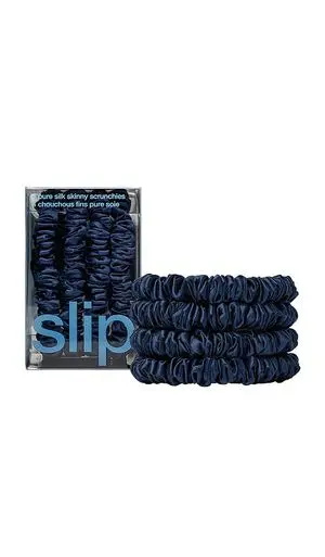 Slip Skinny Scrunchies Set Of 4 - Navy