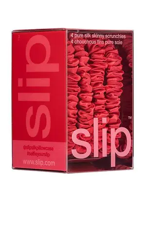 Slip Skinny Scrunchies Set Of 4 - Red