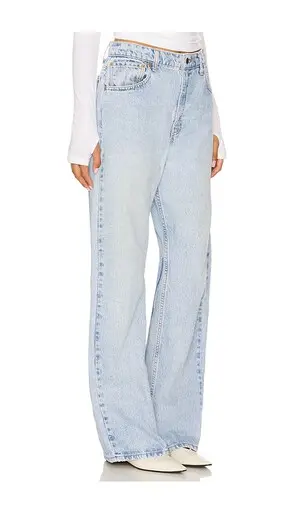 ALIGRACE Vintage Wide Leg Jeans - Light Medium