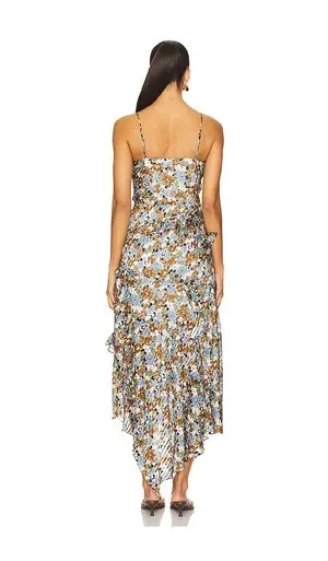veronica beard asymmetrical dress Shalini Thick Strap Surplice Neckline Asymmetrical Hem Dress White main image 1