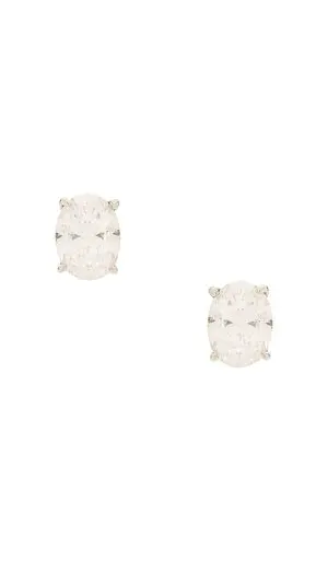 Shashi Oval Solitaire Stud Earrings - Gold