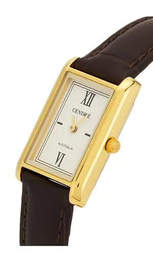 CENDRE Kelly Watch - White & Espresso Croc