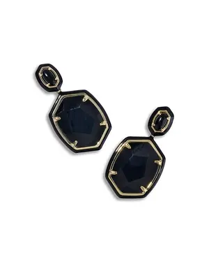 Kendra Scott Daphne Enamel Drop Earrings - Gold/black