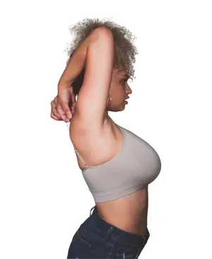 BRABAR Soft Convertible Crop Top Halter Bralette - Ash