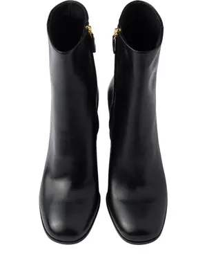 Prada Leather Booties - Black