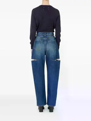 MAISON MARGIELA Cut-out High-rise Jeans - Blue