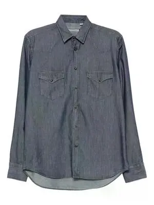 Canali Long-sleeved Denim Shirt