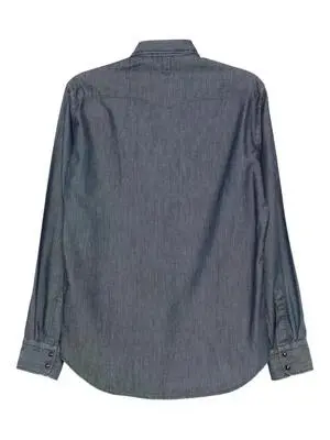 Canali Long-sleeved Denim Shirt