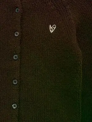 Acne Studios Heart-embroidered Buttoned Cardigan