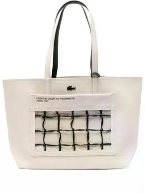Lacoste Logo-plaque Tote Bag - White