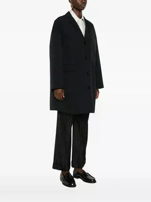 Aspesi Button-fastening Notched-lapel Coat - Blue