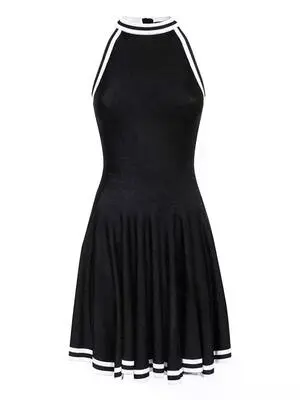 Balmain Halterneck Fluted Dress
